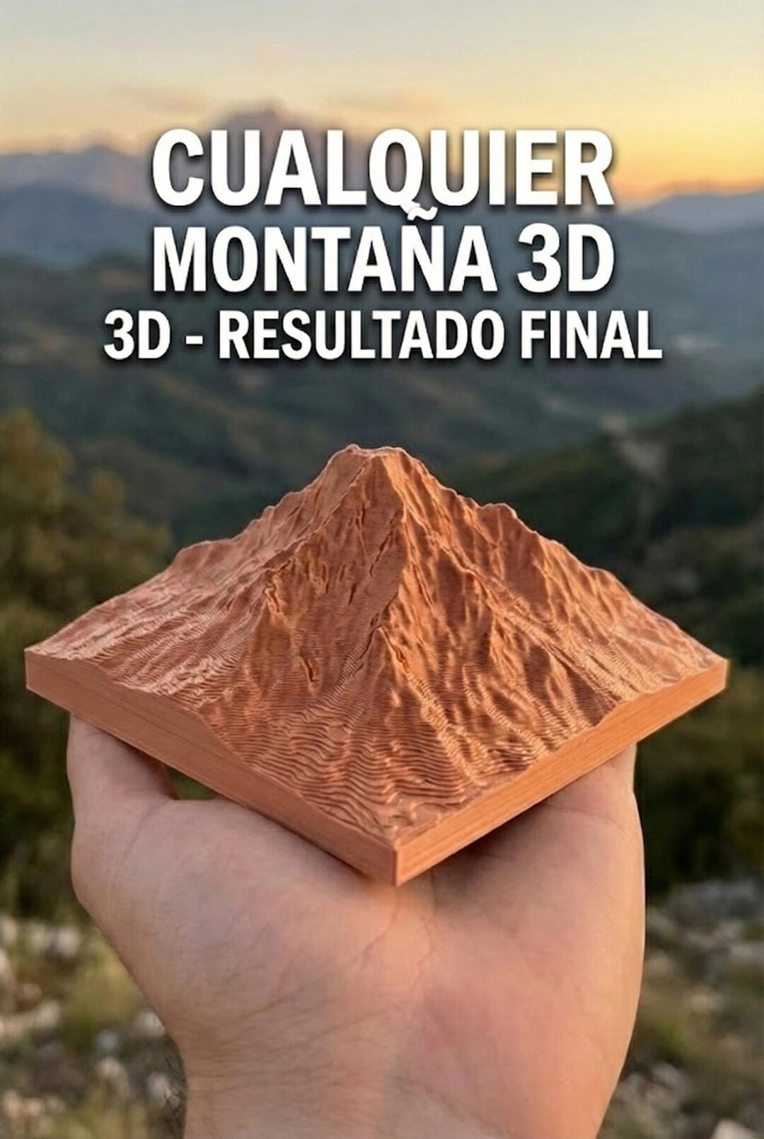 Custom 3D Topographic Map - Custom Mountain Model - Any Location or ...