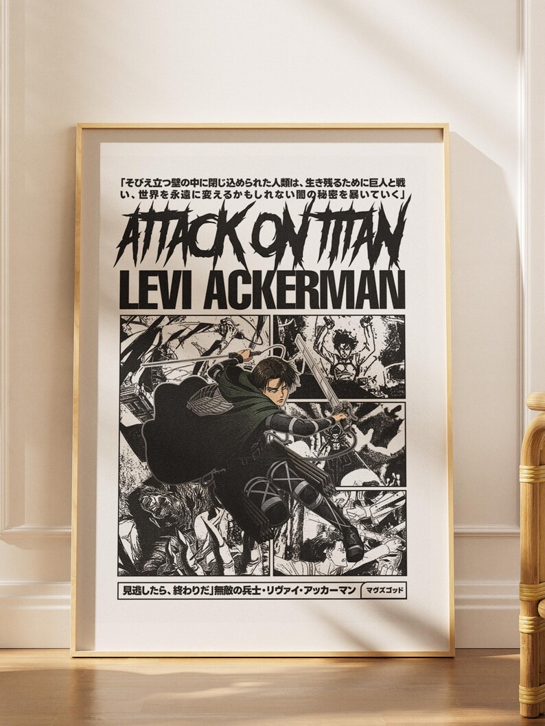 Attack on Titan Poster, Levi Ackerman Anime Art (digital Download) - Etsy