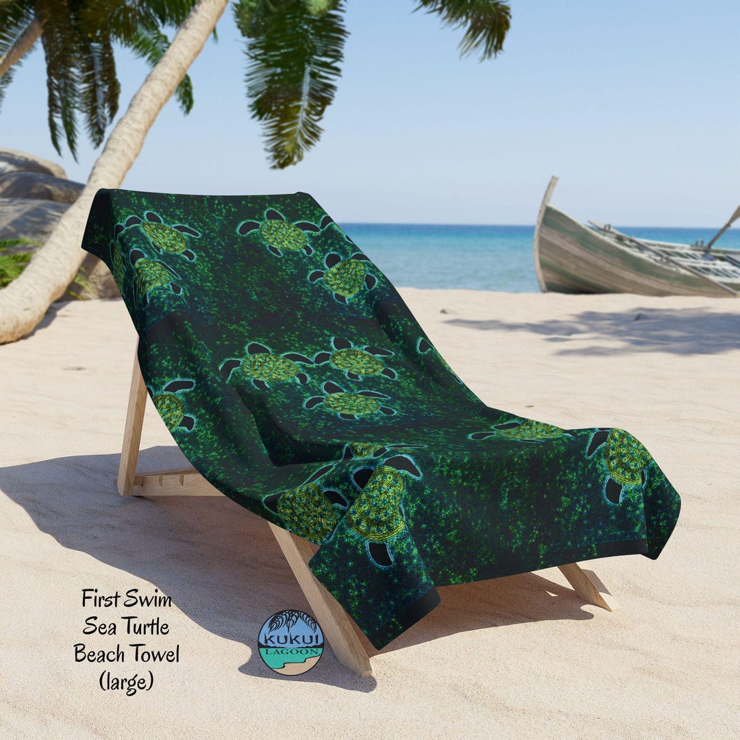 Baby Sea Turtles Beach Towel, Large or Small Size, Sealife Design in ...