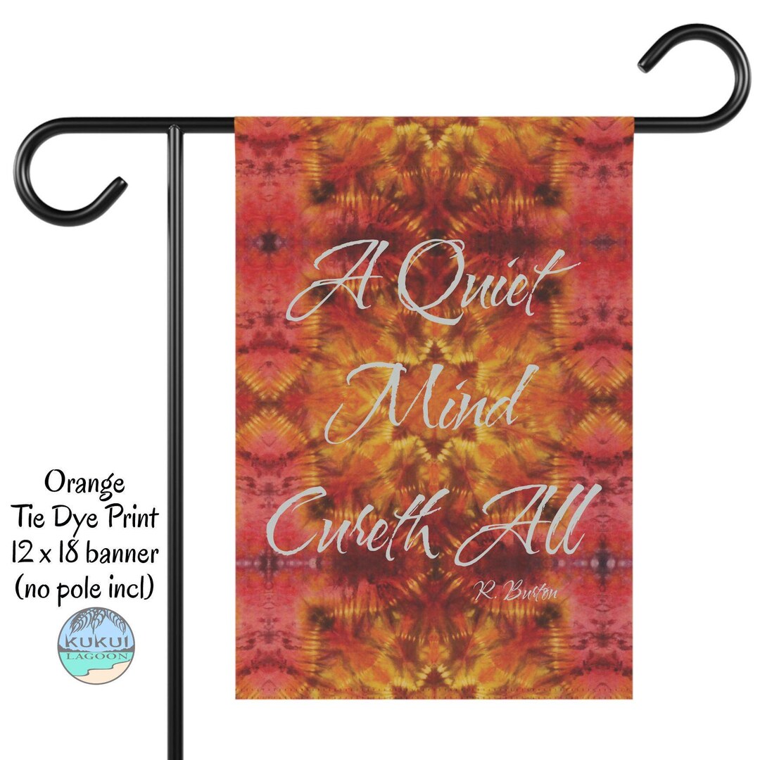 Tie Dye Print Flag/banner With Inspirational Quiet Hippie Quote, No ...