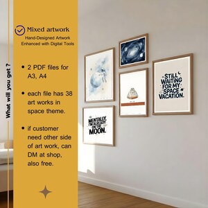 38 Space Prints for Kids Room Decor, A3 A4, Solar System, Minimal Space ...
