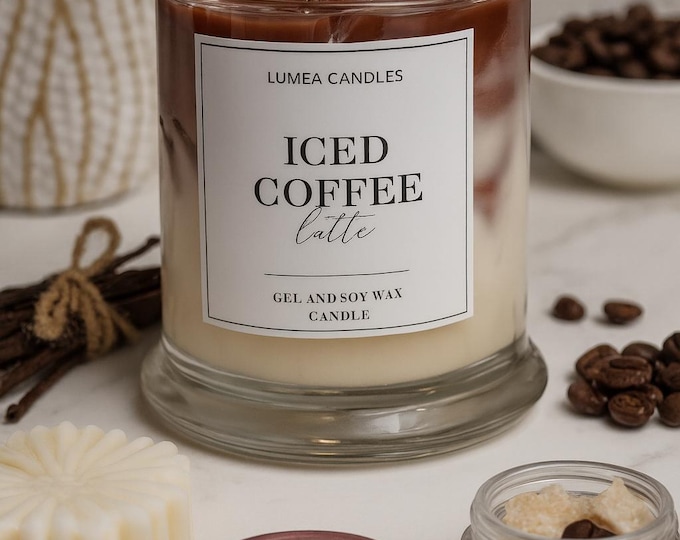 Iced Coffee Latte Candle • Coffee Scented Candle • Gel & Soy Wax ...
