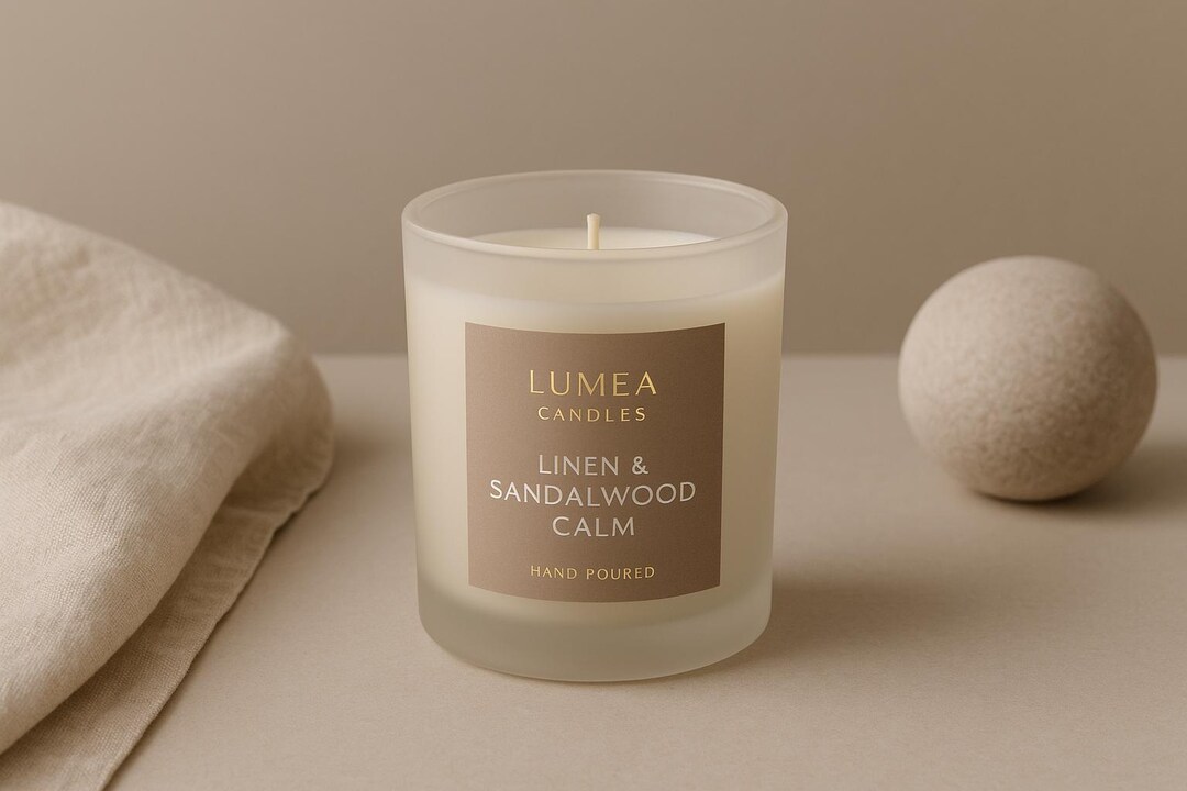 Linen & Sandalwood Candle • Clean Fresh Scent • Spa Candle UK ...