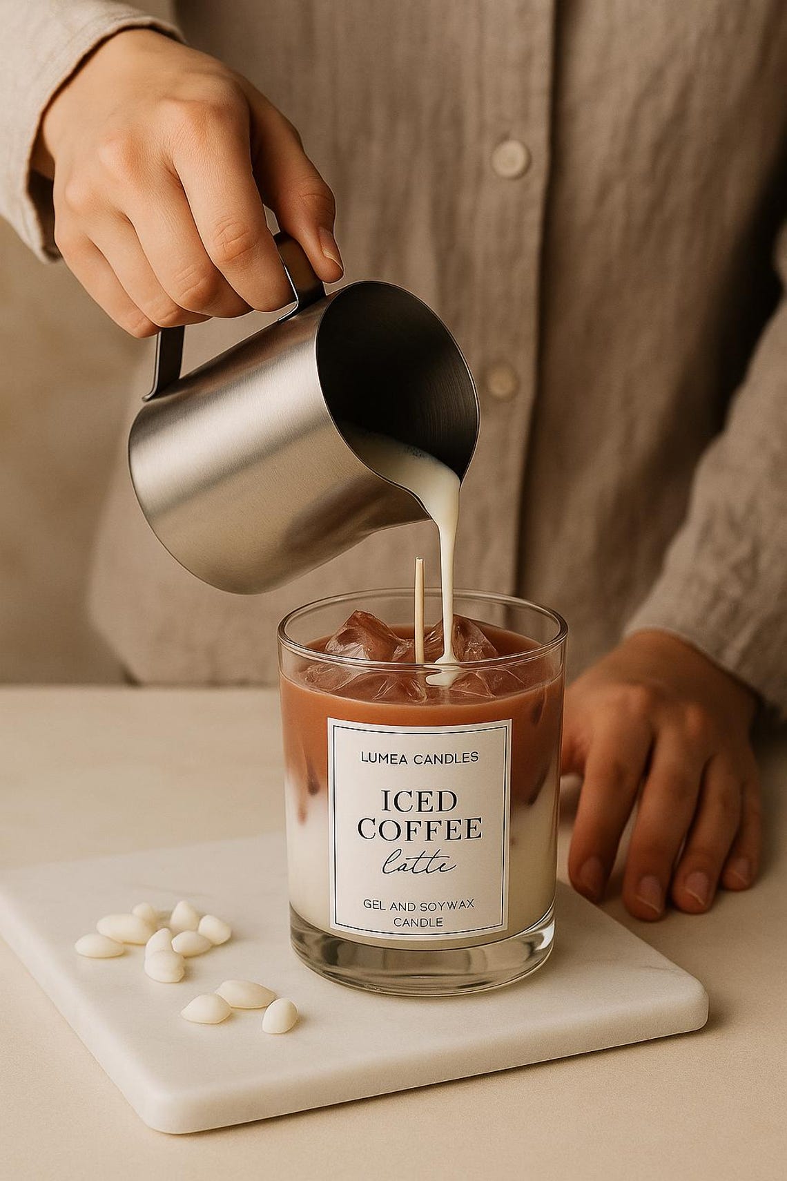 Iced Coffee Latte Candle • Coffee Scented Candle • Gel & Soy Wax ...