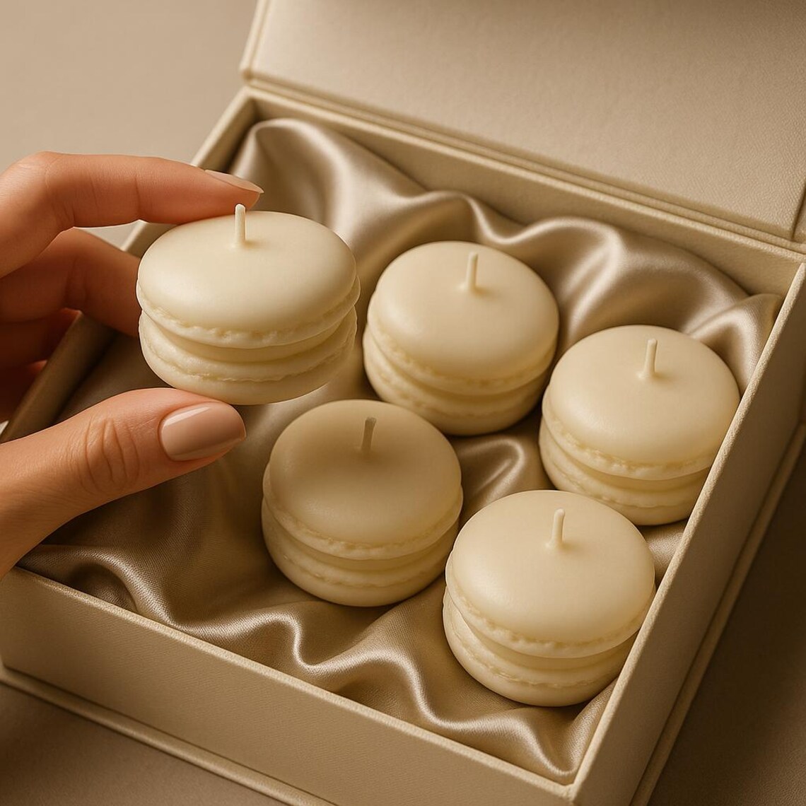 Macaron Candle Gift Set • Pastel Dessert Candles • Aesthetic Soy Wax ...