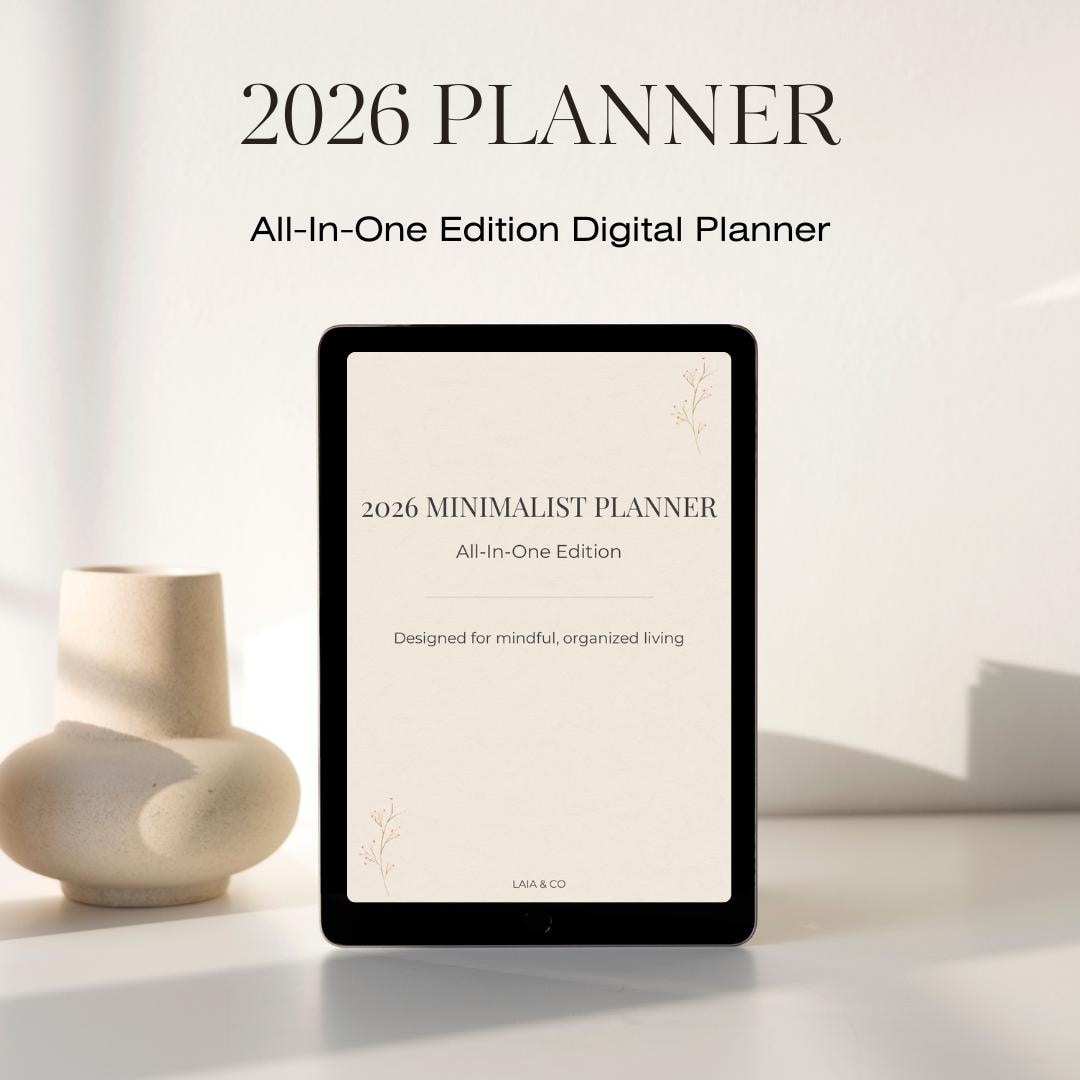 2026 Minimalist Digital Planner | Printable Planner PDF | Daily ...