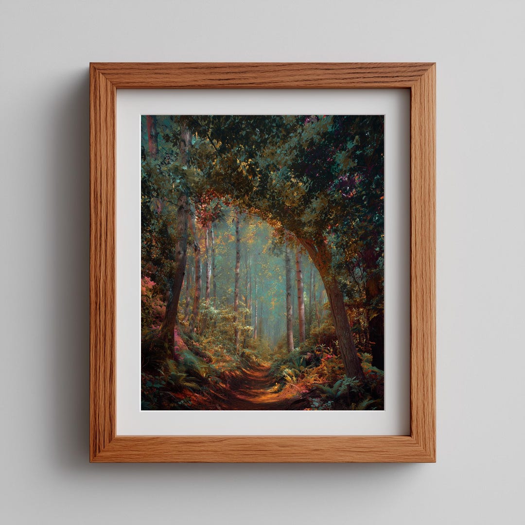 Woodland Path Print – Moody Surreal Forest Landscape (digital Download ...