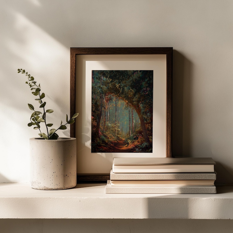 Woodland Path Print – Moody Surreal Forest Landscape (digital Download ...