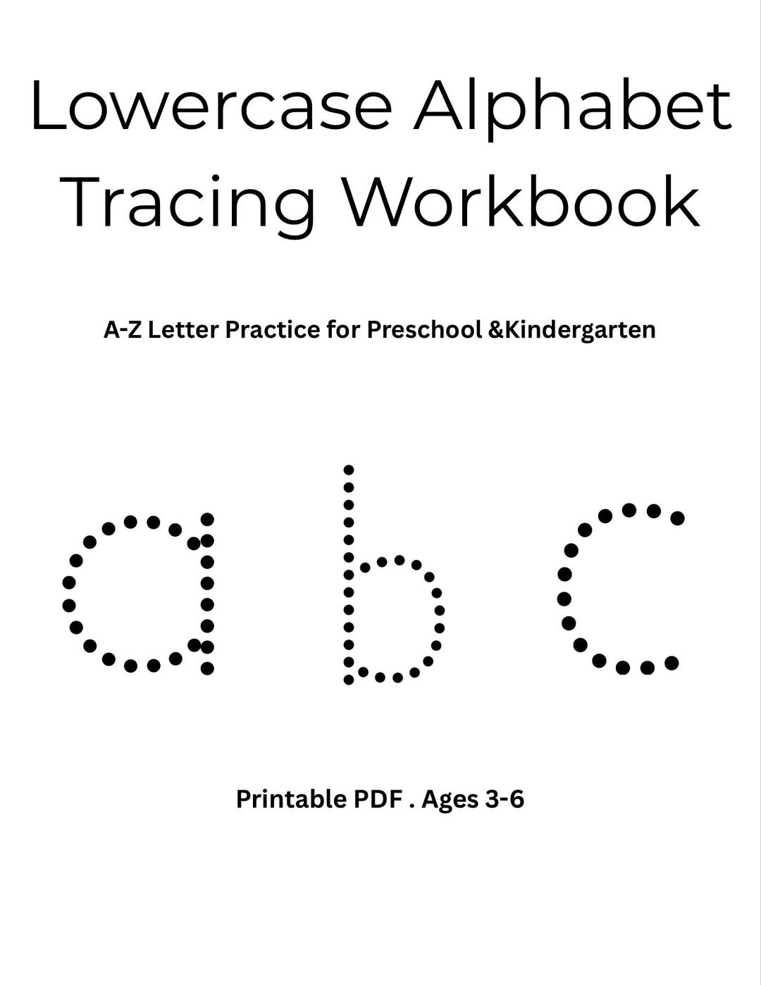 Alphabet Tracing Lowercase A–z Printable | Preschool Letter Tracing ...