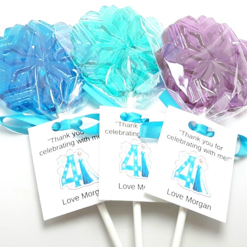 12 LARGE SNOWFLAKE LOLLIPOPS on 6 Stick With - Etsy