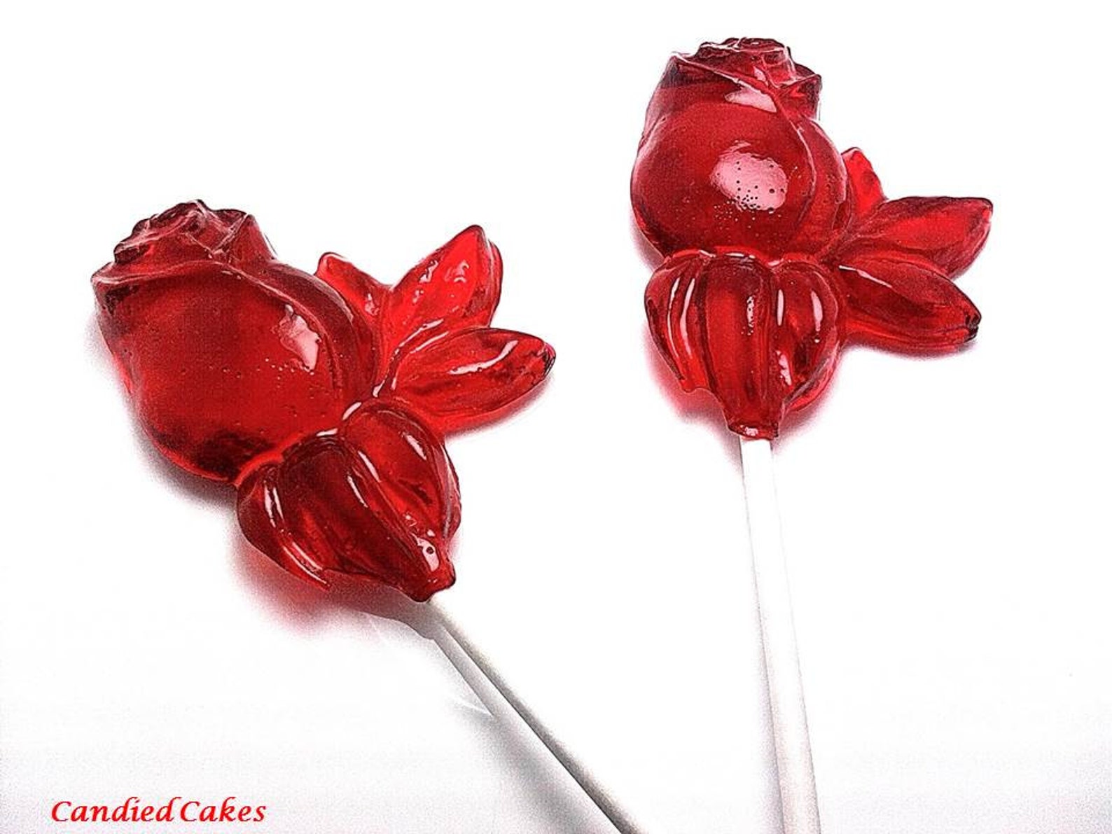 12 Large LONG STEM ROSE Lollipops Valentines Day Lollipops - Etsy