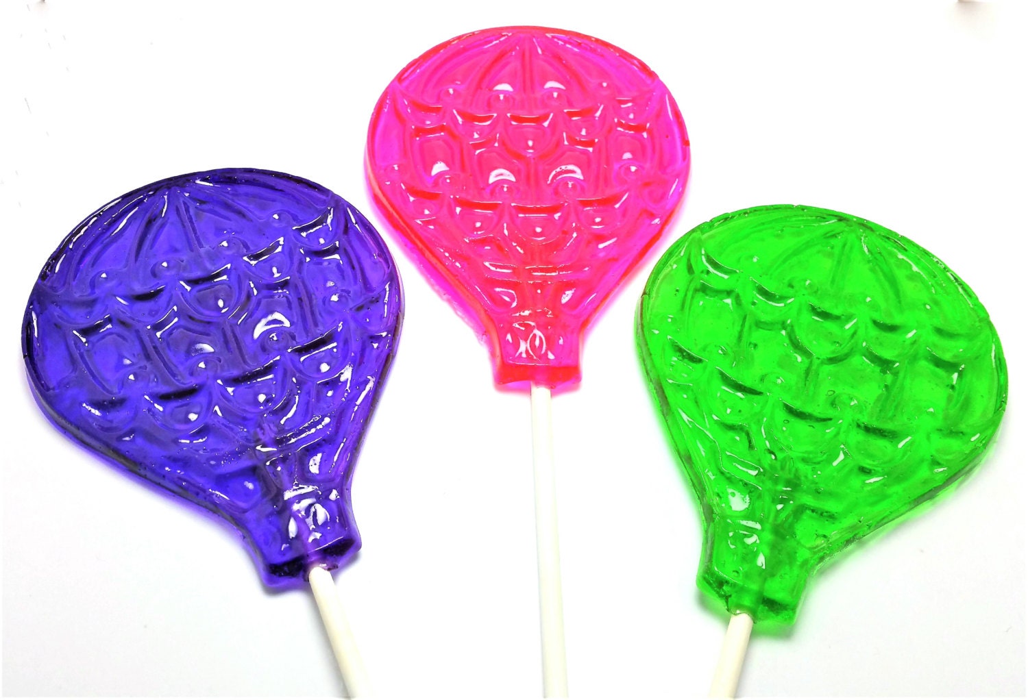10 Large HOT AIR BALLOON Lollipops With Matching Satin Ribbon on 6 ...