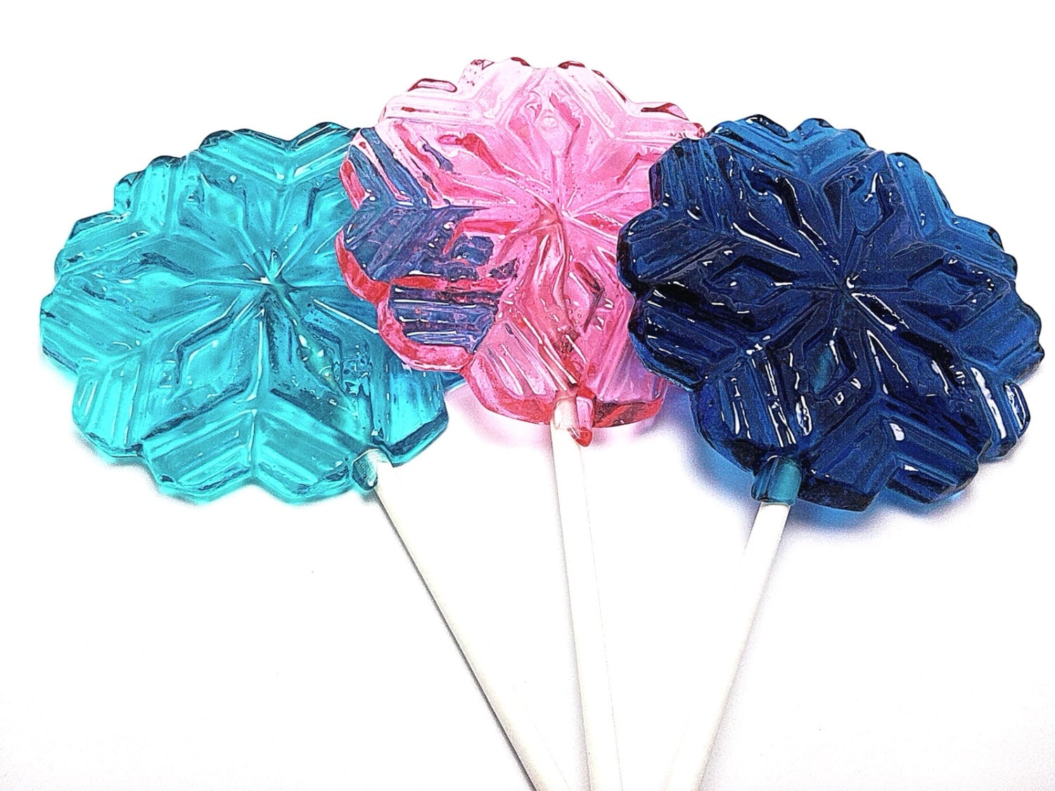 12 LARGE SNOWFLAKE LOLLIPOPS on 6 Stick With | Etsy