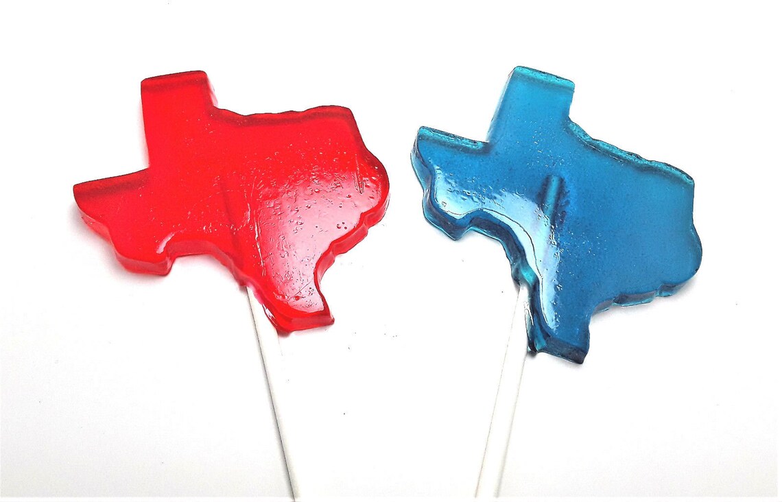 12 TEXAS LOLLIPOPS - Texas Party Favors, Texas Wedding - Etsy