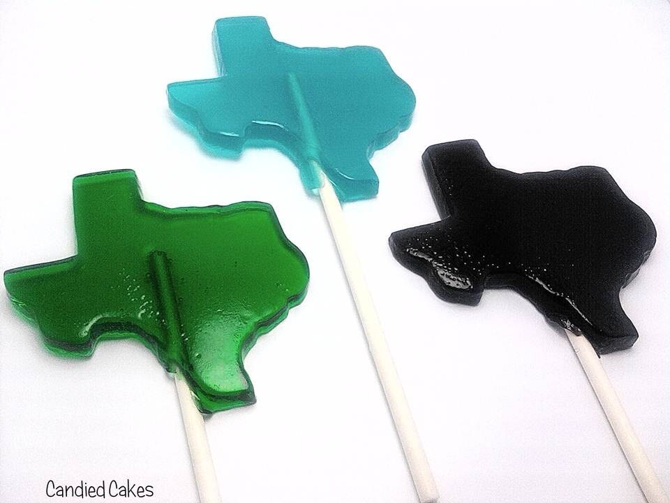 12 TEXAS LOLLIPOPS - Texas Party Favors, Texas Wedding - Etsy