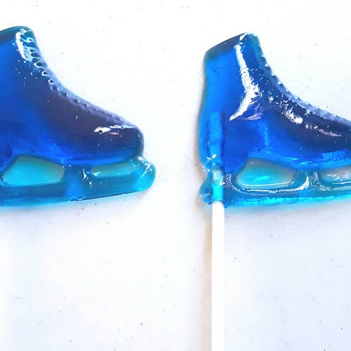 12 Large ICE SKATE LOLLIPOPS Ice Skate Party Favors - Etsy