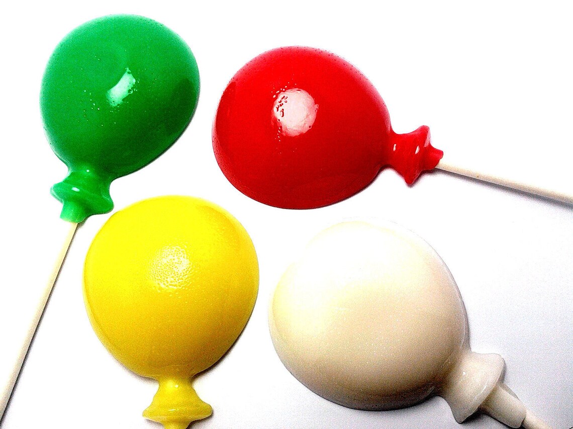 12 LARGE OPAQUE BALLOON Lollipops - Baby Shower Party, up and Away ...