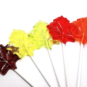 12 MAPLE LEAF LOLLIPOPS - Fall Party Favors - Etsy
