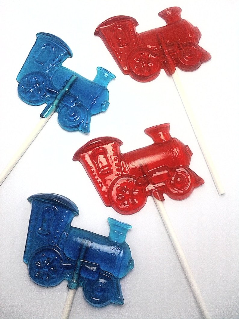12 TRAIN LOLLIPOPS - Train Party, Choo Choo Train Lollipops - Etsy