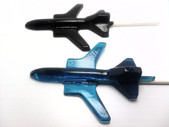 12 LARGE JET PLANE Lollipops - Airplane Favors by CANDIED CAKES | Catch ...