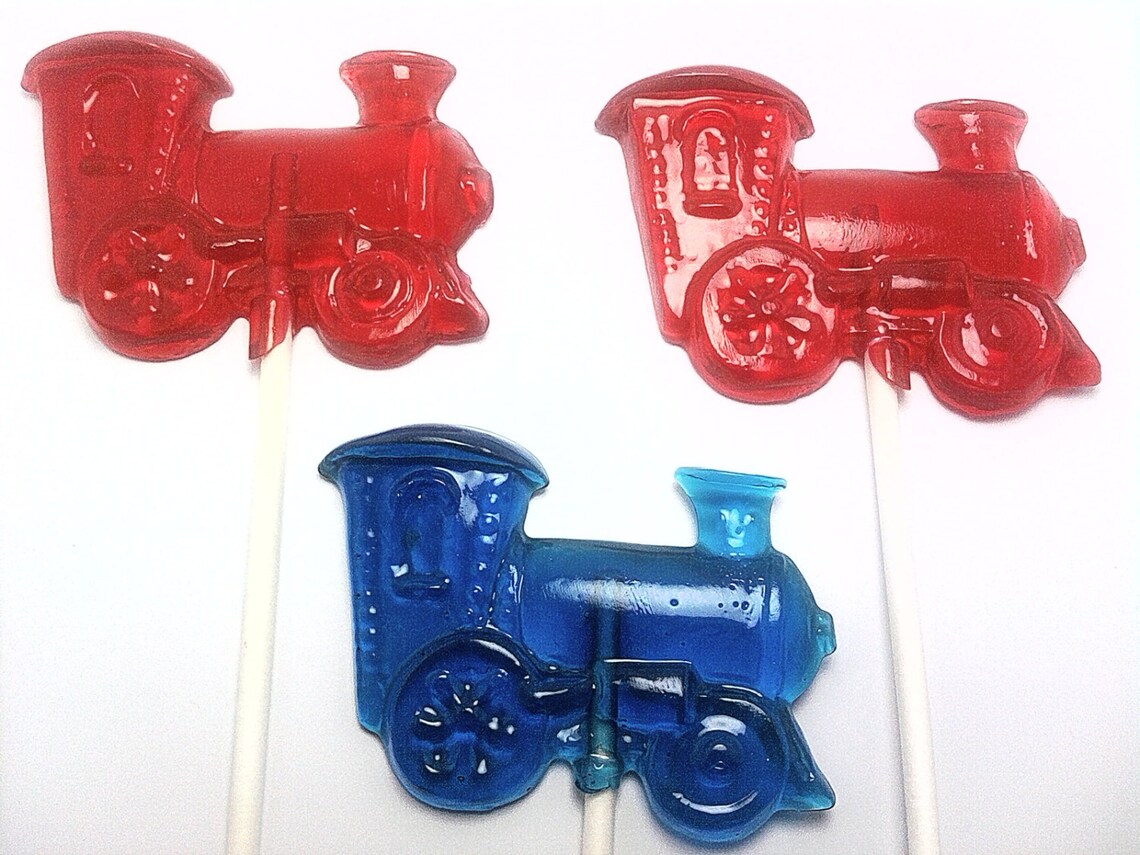 12 TRAIN LOLLIPOPS Train Party Choo Choo Train Lollipops - Etsy