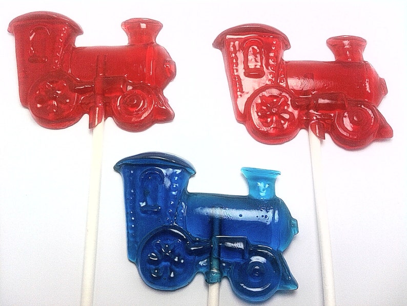 12 TRAIN LOLLIPOPS - Train Party, Choo Choo Train Lollipops - Etsy