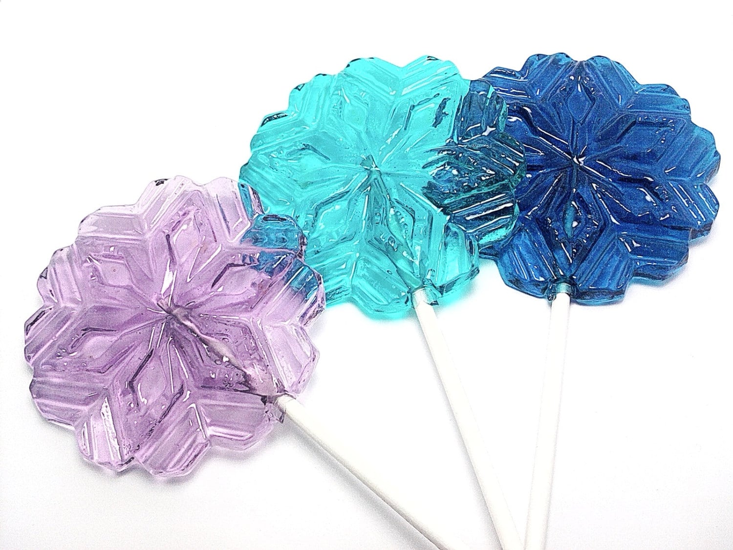 12 LARGE SNOWFLAKE LOLLIPOPS on 6 Stick Frozen | Etsy