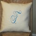 Personalized Initial Pillow Covers/ Embroidered Initial Pillow - Etsy