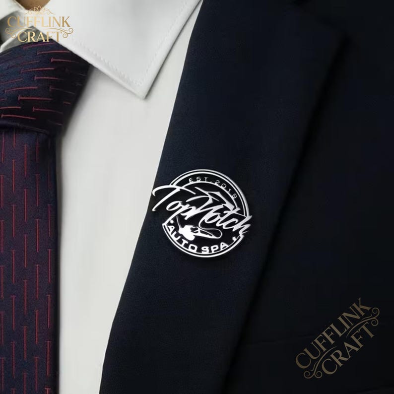 Custom Logo Enamel Brooch, Personalized Lapel Pin, Business Badge - Etsy