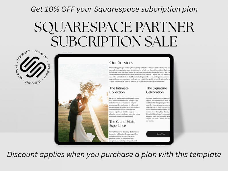Squarespace Template for Wedding Venue or Event Space - Etsy