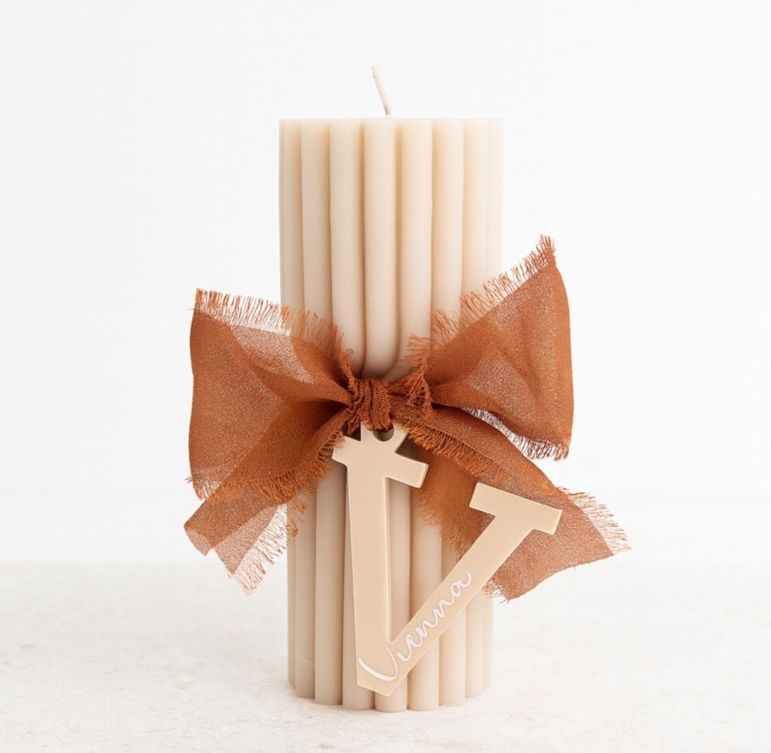 Twist Hourglass Pillar Candle - Etsy Australia