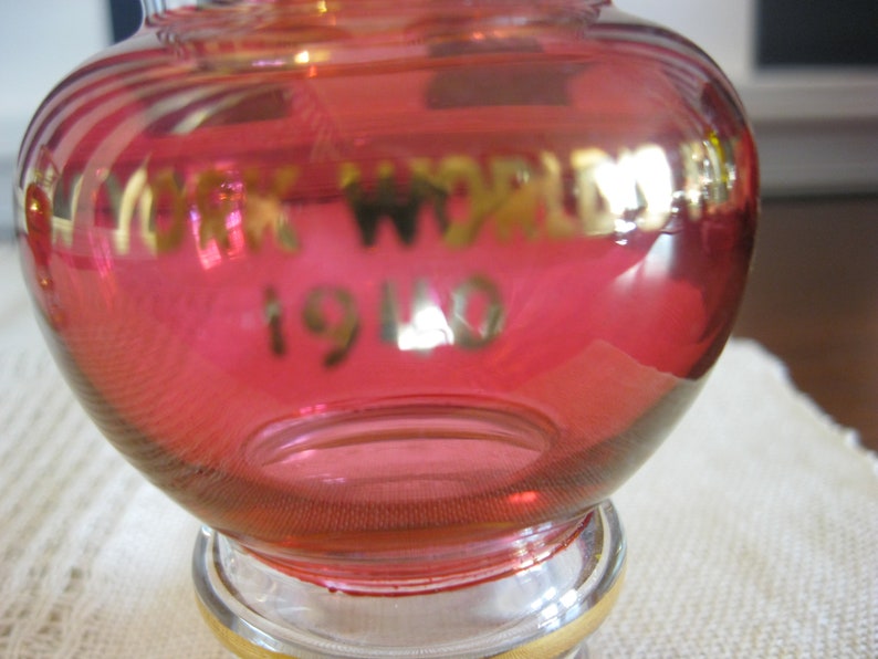 Pair of Ruby Flashed 1939-40 New York World's Fair Vases - Etsy