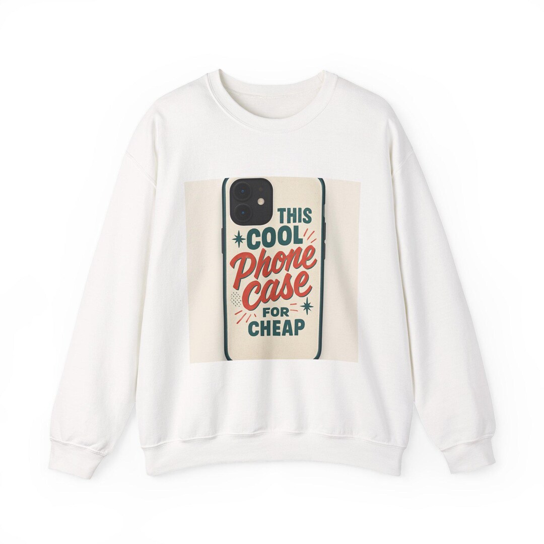 This Cool Phone Case for Cheap Sweatshirt | Retro Typography Crewneck ...