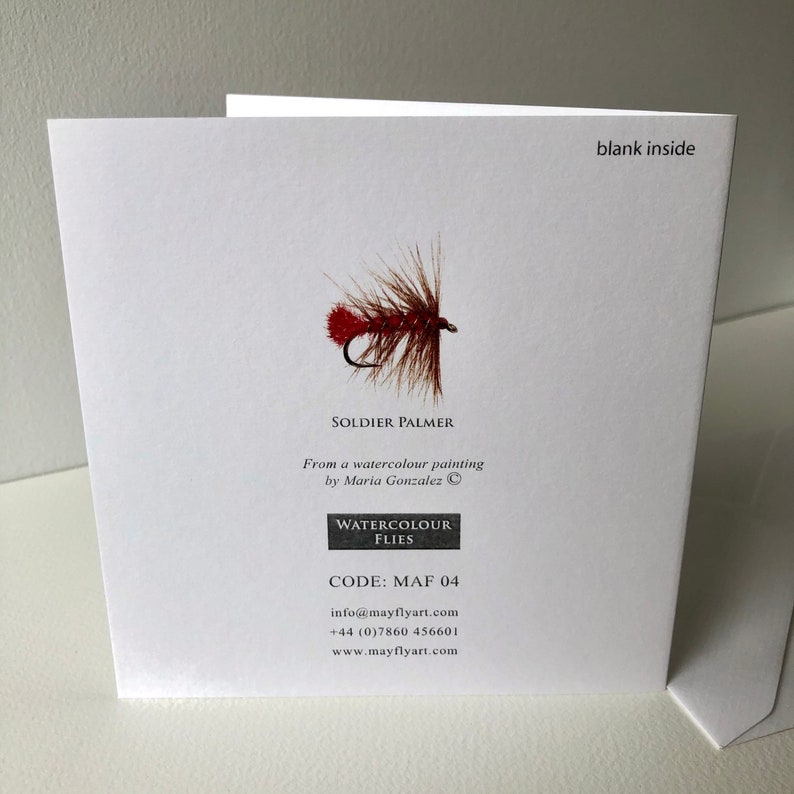 SOLDIER PALMER Fly Fishing Fine Art Greeting Card - Etsy