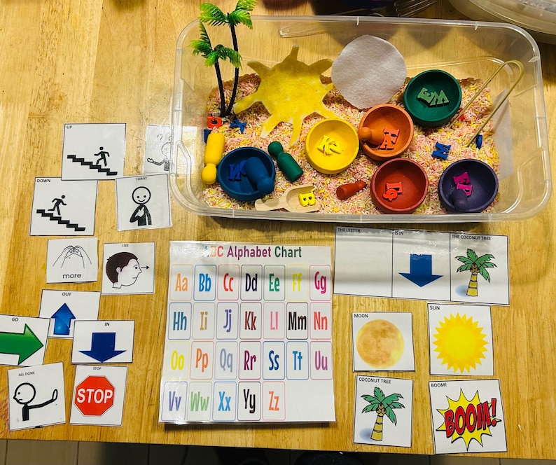 Chicka Chicka Boom Boom Sensory Bin Eco-friendly • Speech & Language ...
