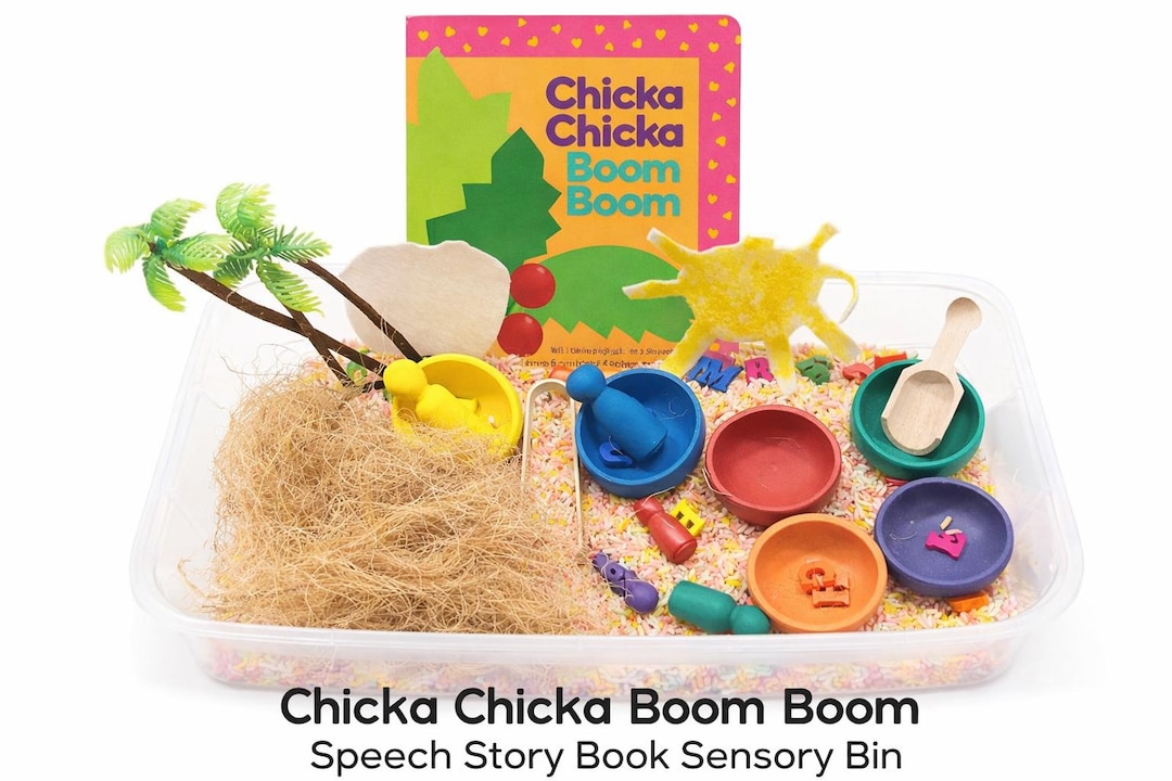 Chicka Chicka Boom Boom Sensory Bin Eco-friendly • Speech & Language ...