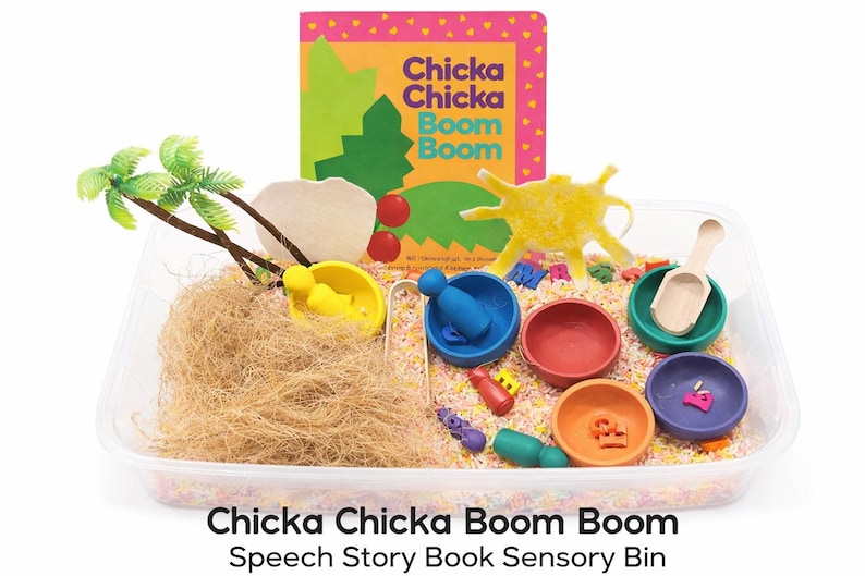 Chicka Chicka Boom Boom Sensory Bin Eco-friendly • Speech & Language ...