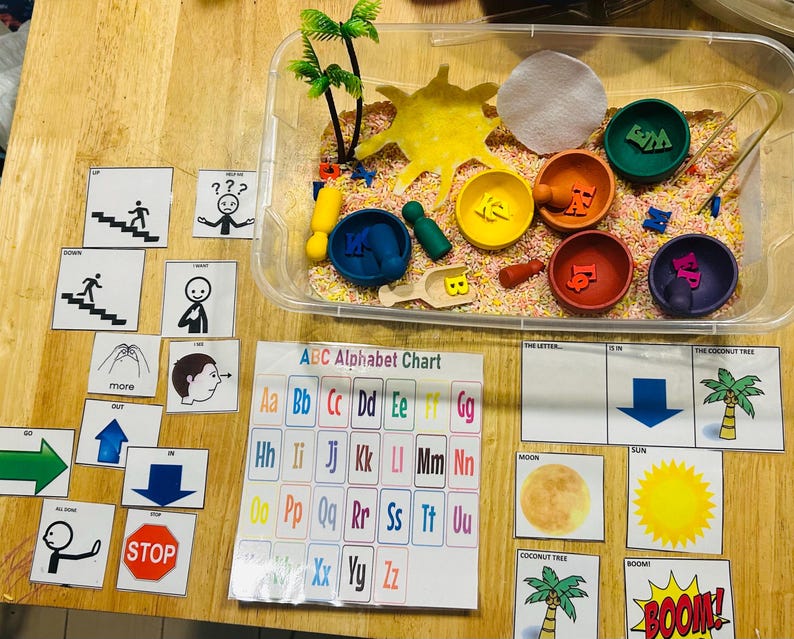 Chicka Chicka Boom Boom Sensory Bin Eco-friendly • Speech & Language ...