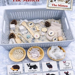The Mitten Sensory Bin | Speech & Language Activity - Etsy UK