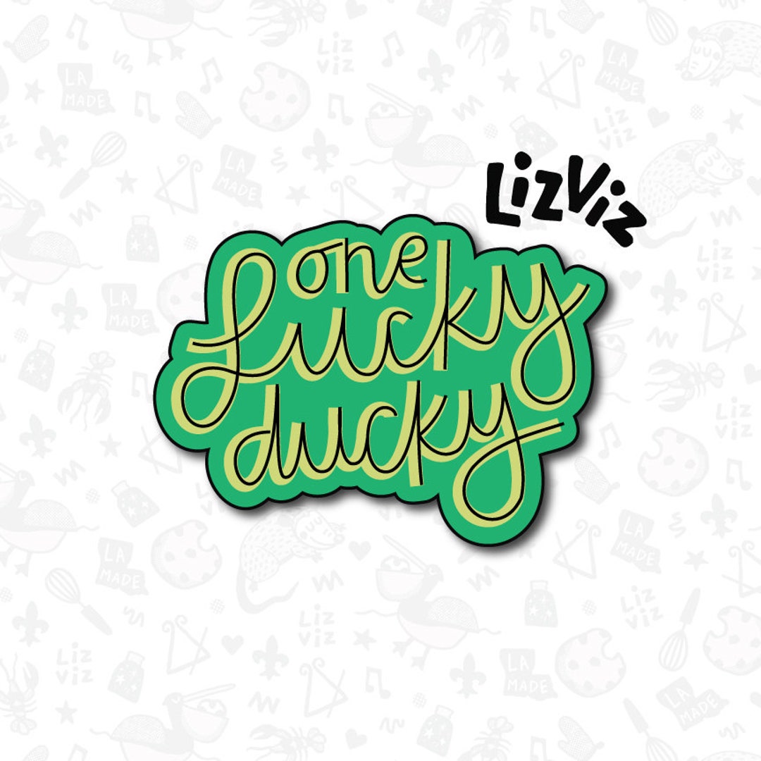 One Lucky Ducky Cookie Cutter With PNG Available - Etsy