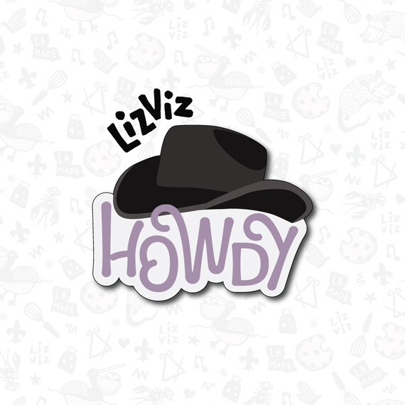 Howdy With Cowboy Hat Cookie Cutter. - Etsy