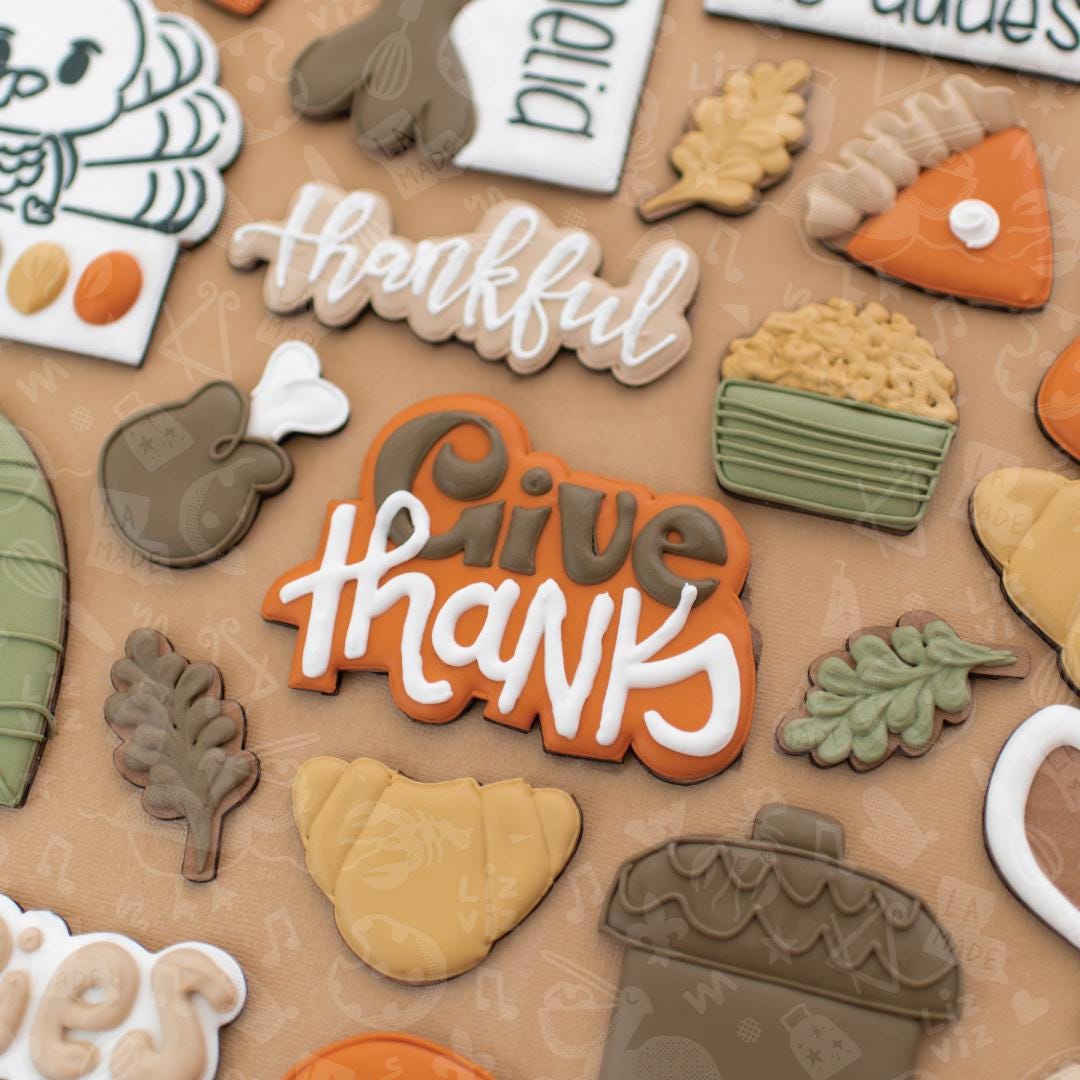 Give Thanks Cookie Cutter - Etsy