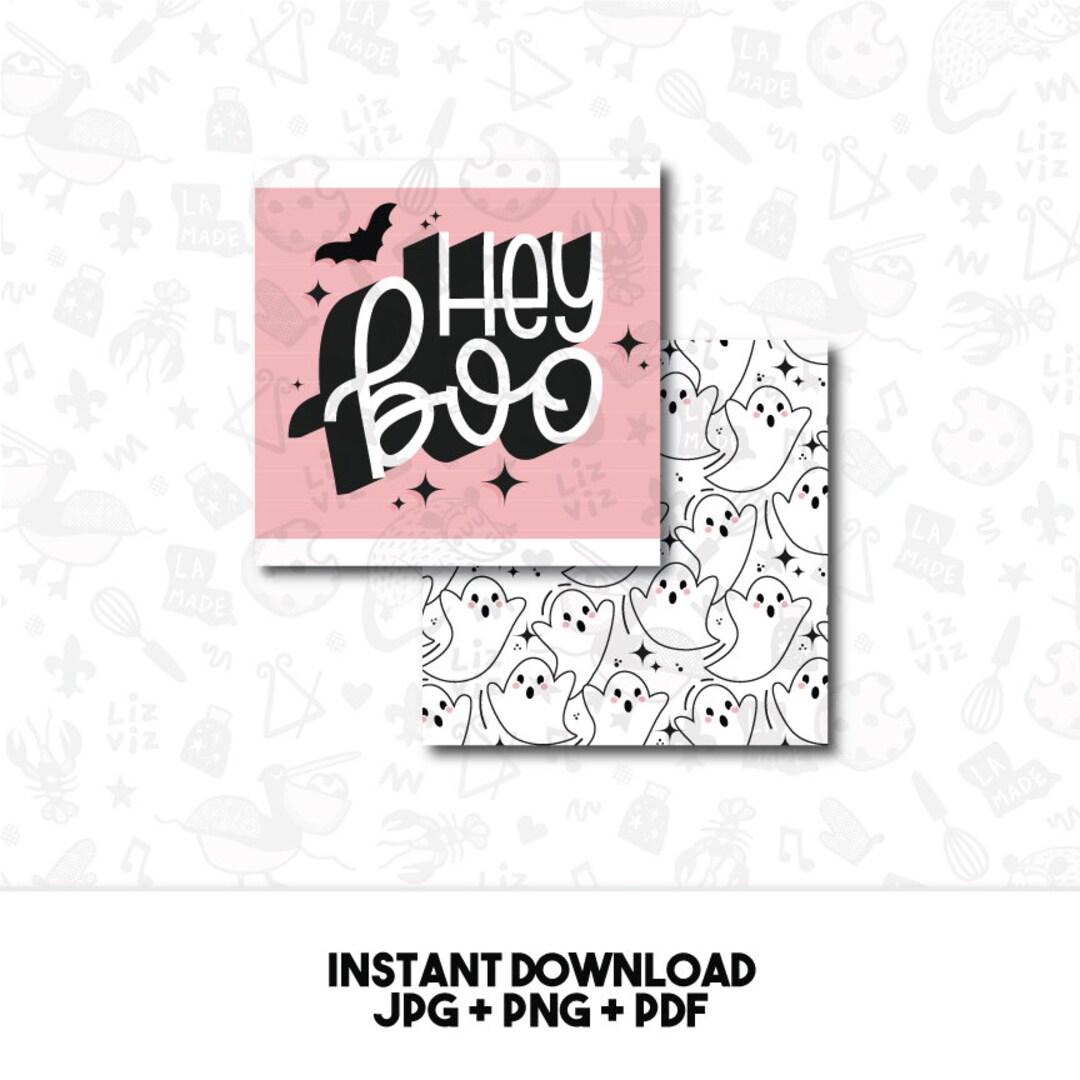 Hey Boo Printable Tag for Treats. Instant Digital Download. - Etsy