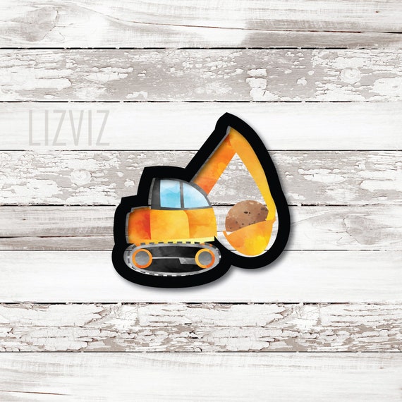 Excavator Cookie Cutter. Construction Cookie Cutter. - Etsy