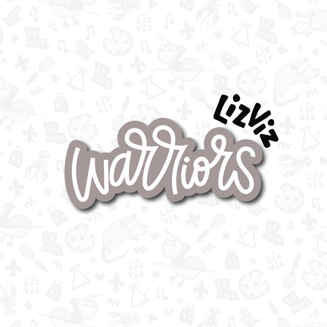 Mascot Word Plaque Cookie Cutter Warriors - Etsy