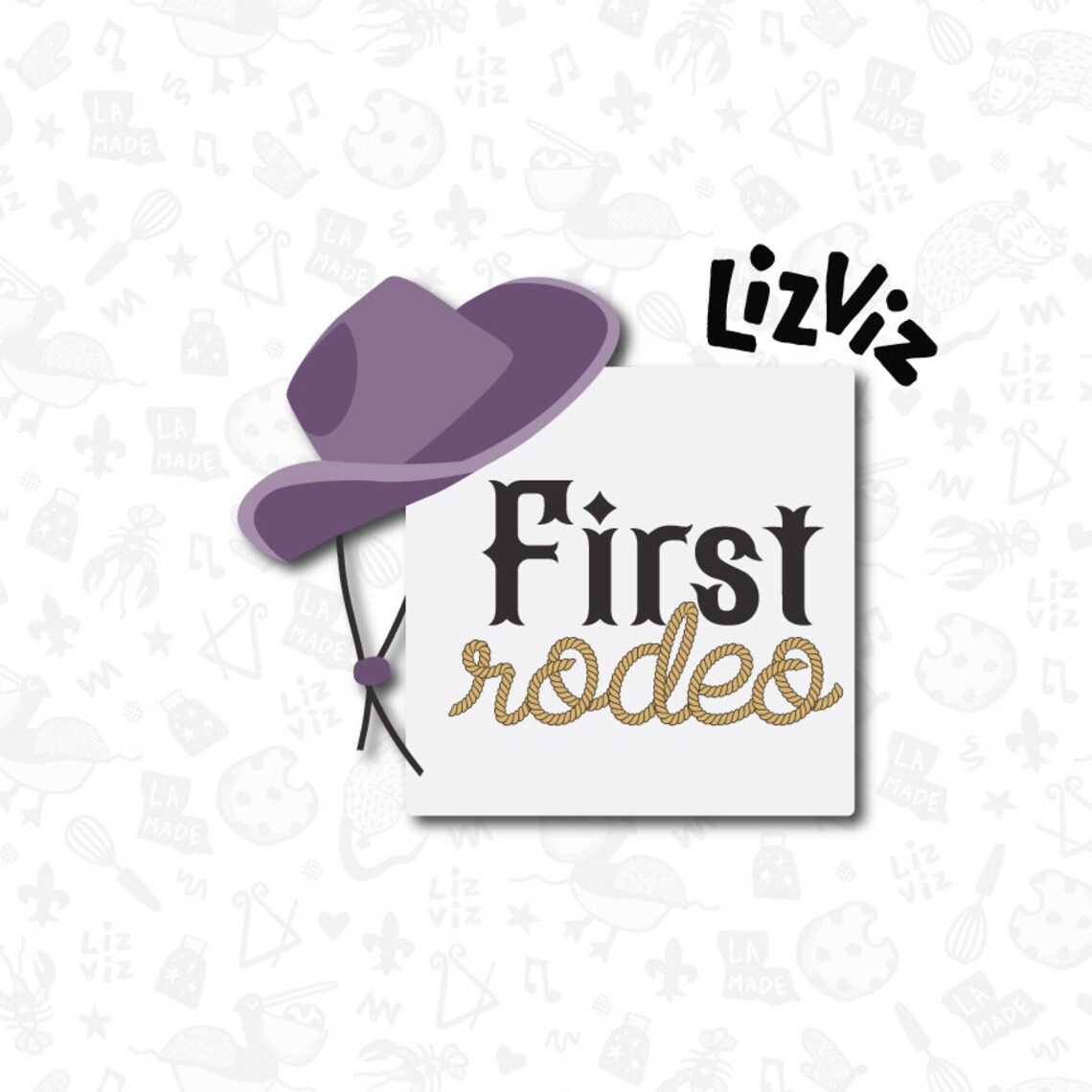 Plaque Cookie Cutter With Cowboy Hat. First Rodeo. - Etsy