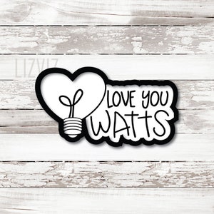 Light Bulb Cookie Cutter. Love You Watts. Valentines. - Etsy