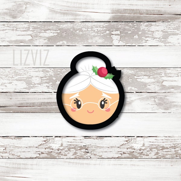 Mrs Claus Face - Etsy