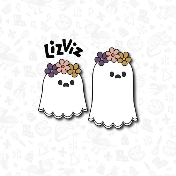 Ghost With Flower Crown - Etsy