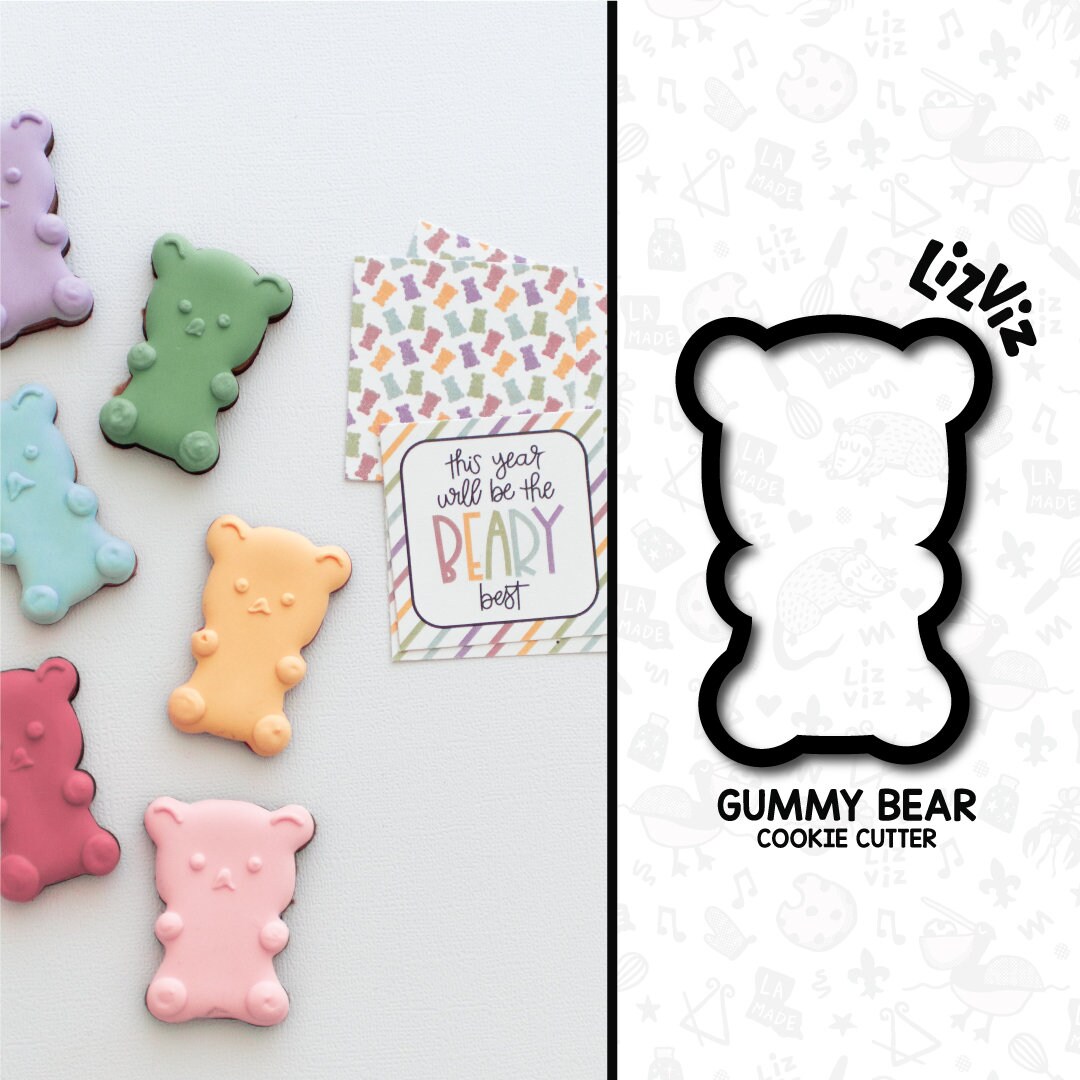 Gummy Bear Cookie Cutter With Stamp: Valentine's Day Option - Etsy